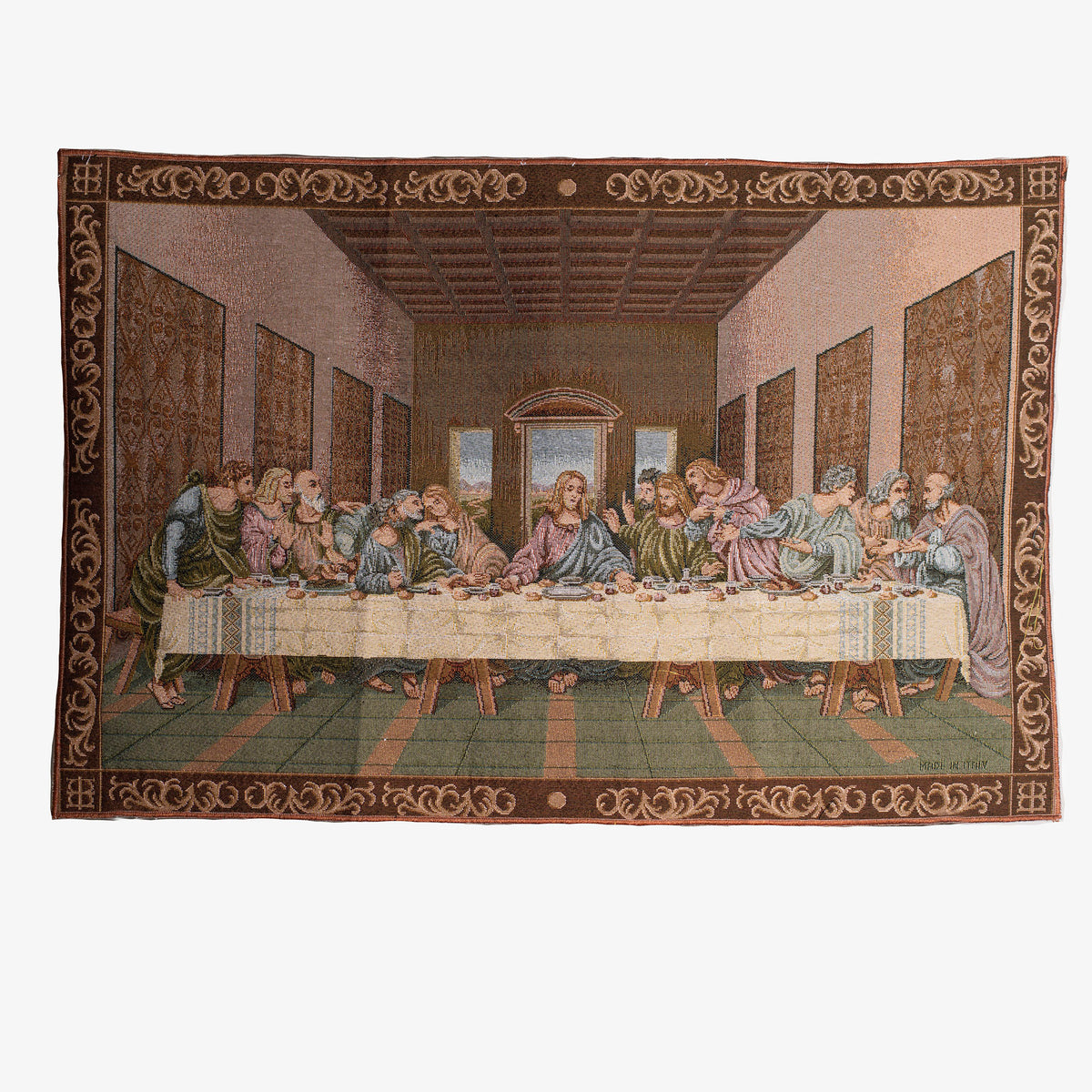Gold cloth tapestry of Leonardo's Last Supper – Galleria Mariana