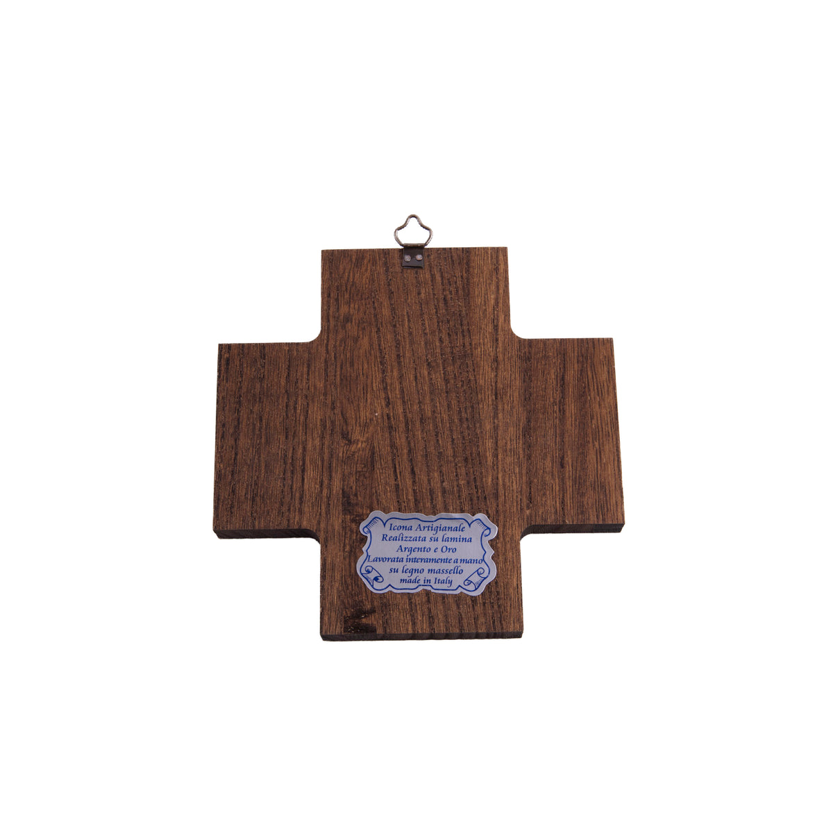 Gold enameled wooden cross-shaped icon of Jesus the Good Shepherd ...